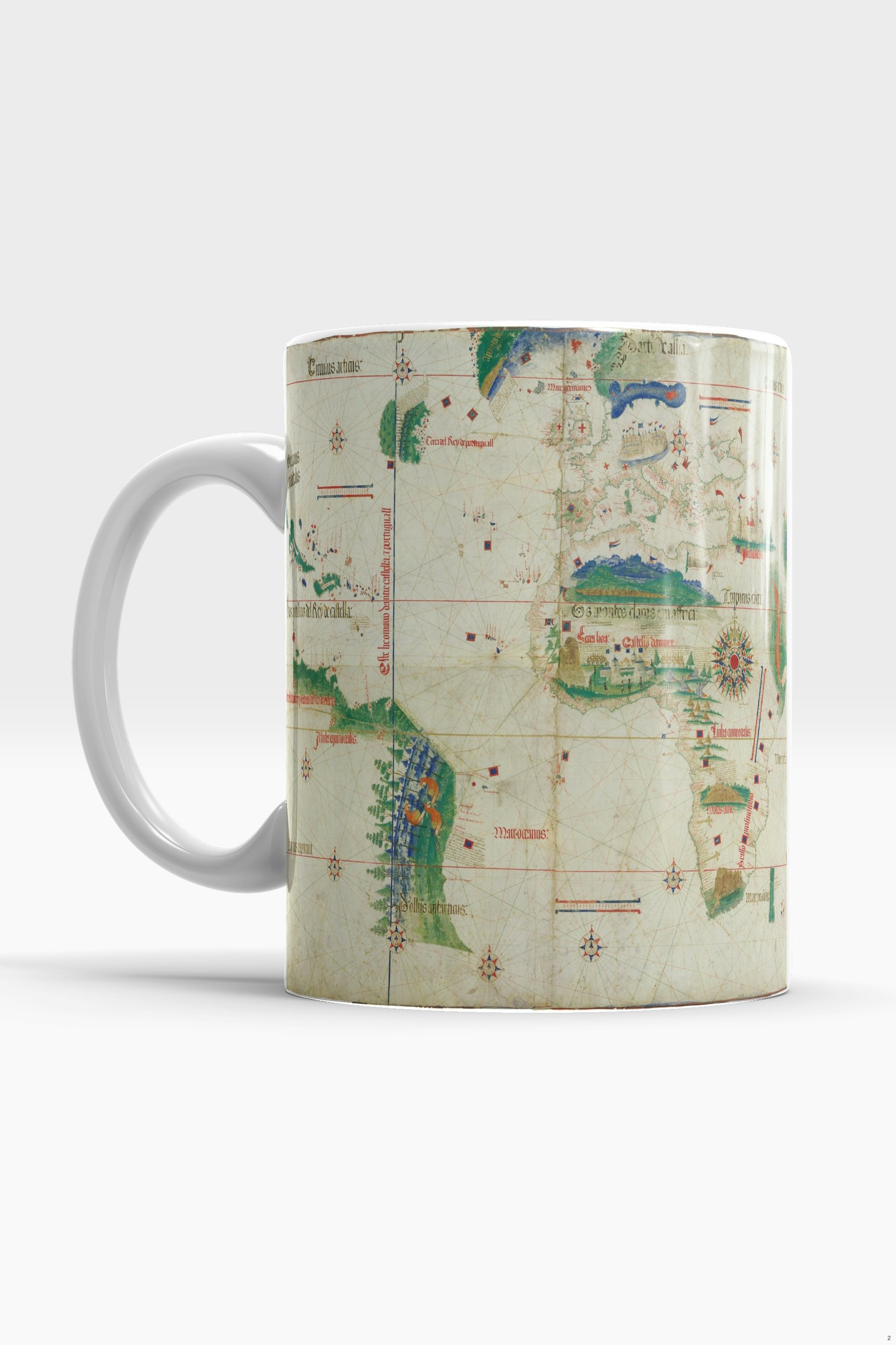 Caneca Planisfério de Cantino (1502) - História Ibérica