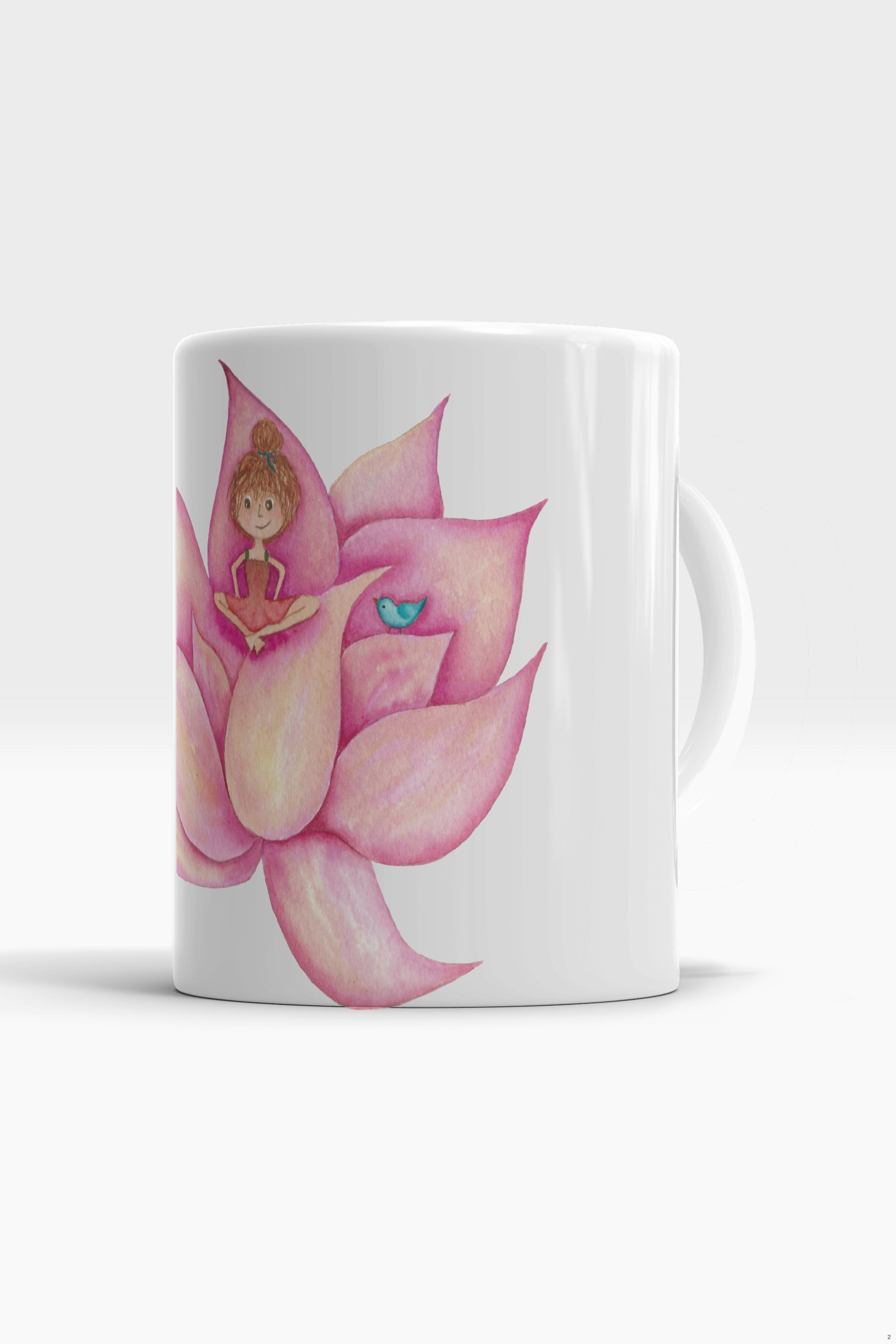 Caneca Menina e a flor - Olhos de Ver