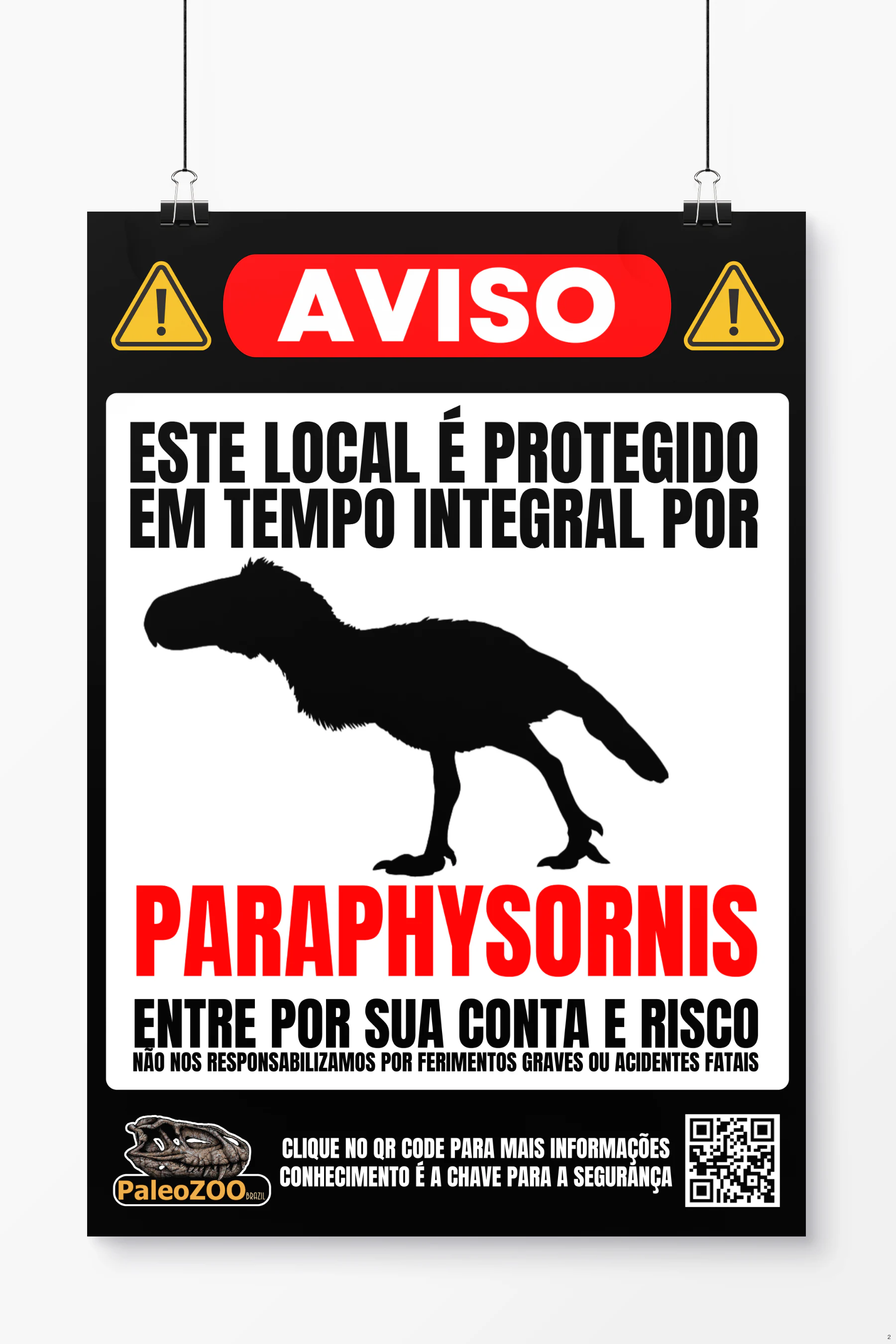 Poster PROTEGIDO POR PARAPHYSORNIS - PaleoZOOBR
