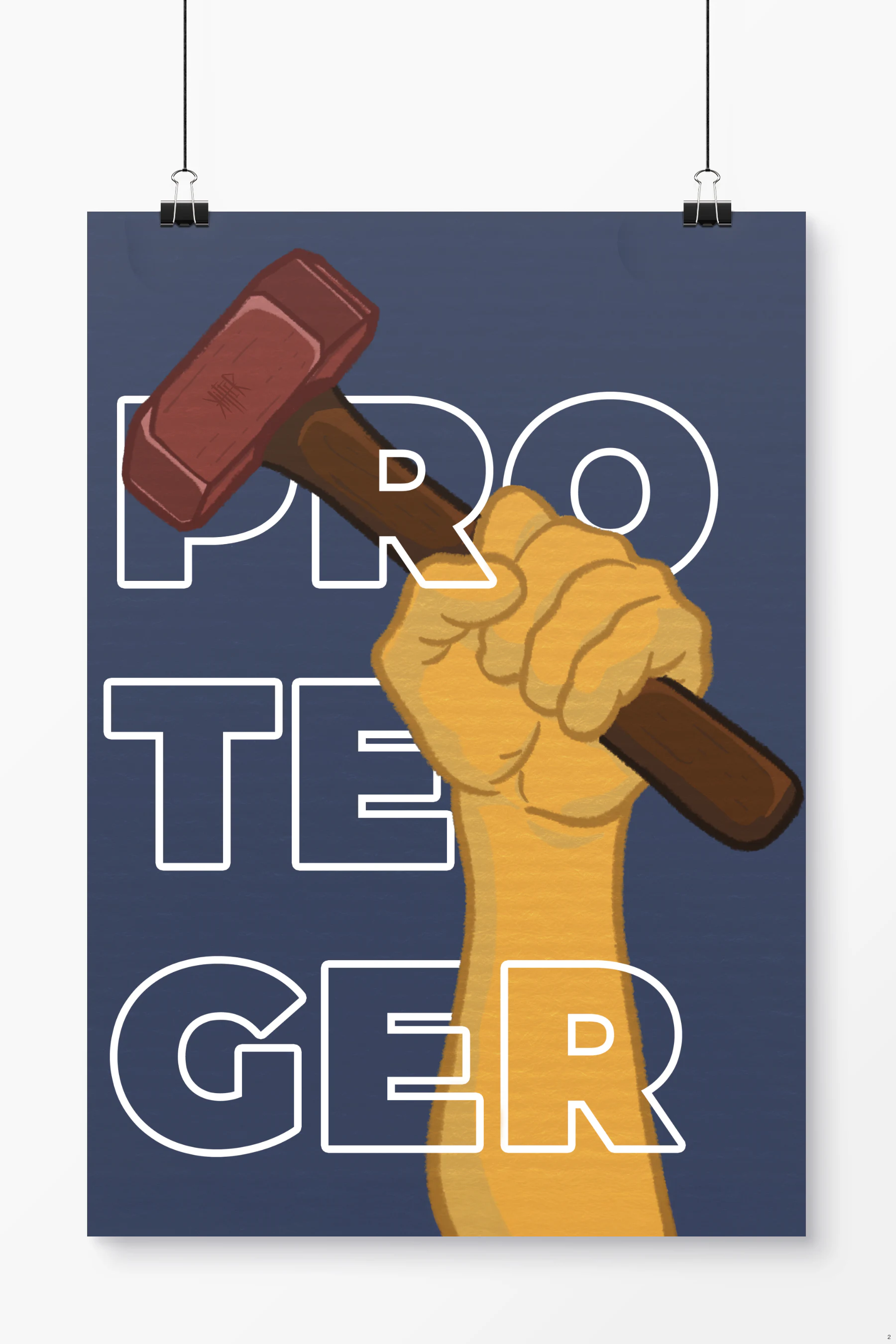 Poster Proteger - Kiffer Haus