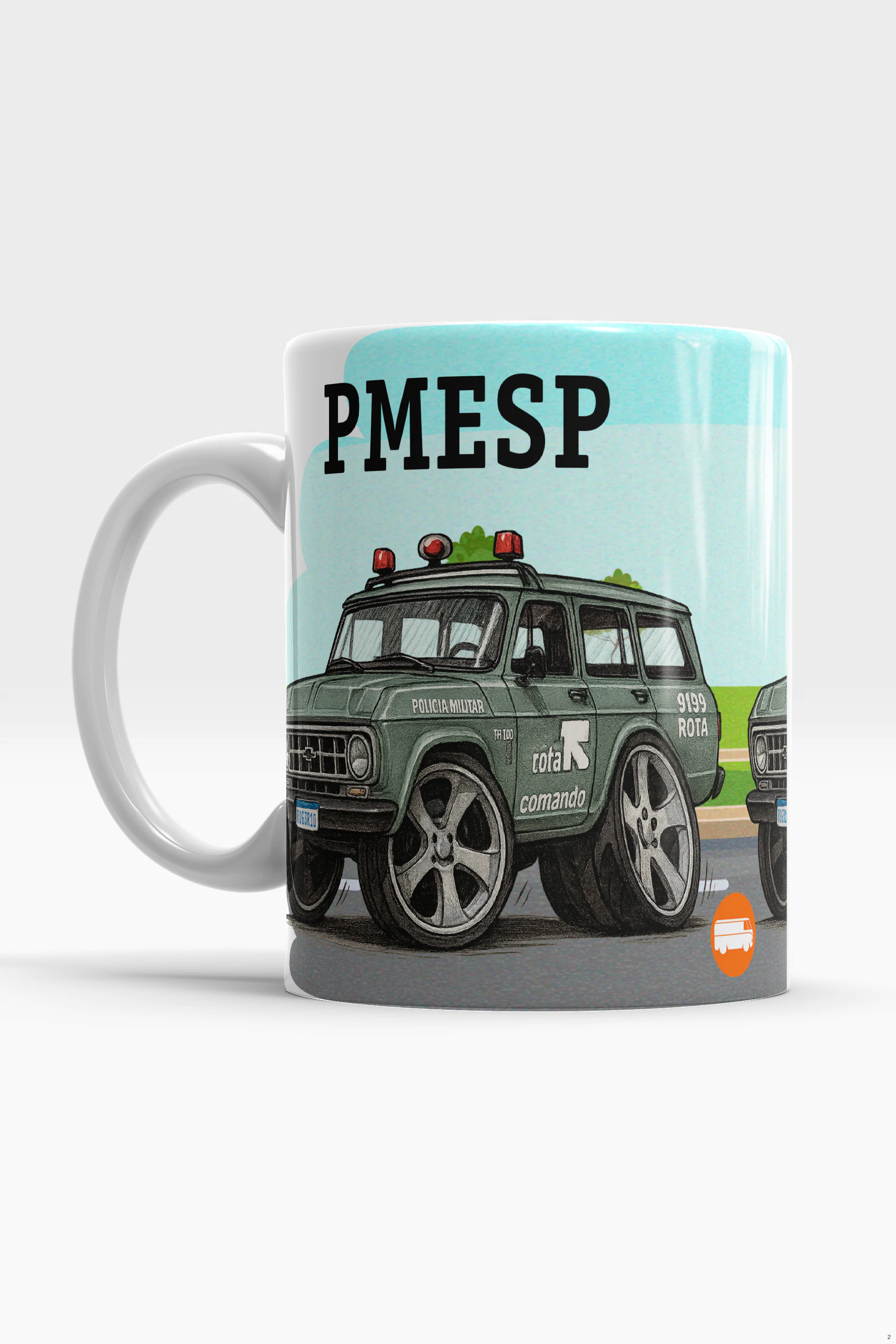 Caneca Veraneio Rota PMESP - Miniaturas Criativas