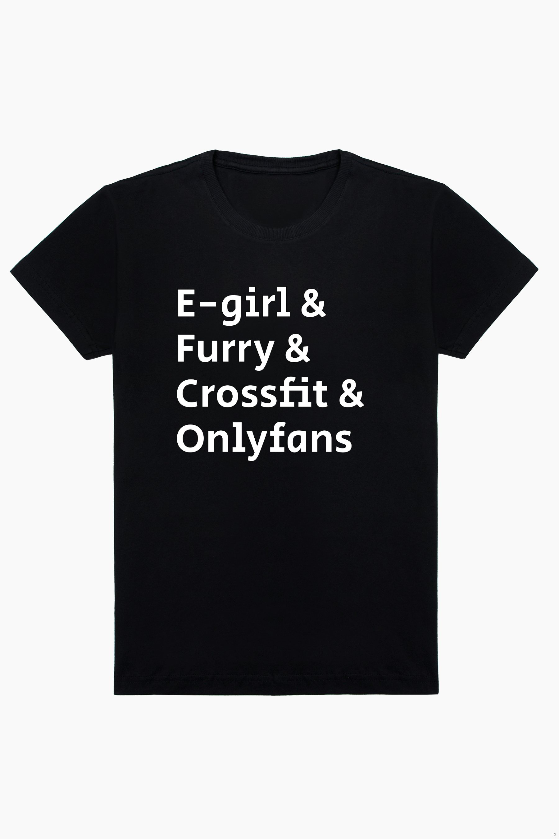 Camiseta E-girl & Furry & Crossfit & Onlyfans - Risadas na Manga